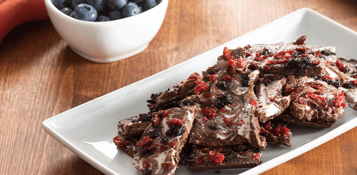 Berry Chocolate Marble Bark Recipe | Pyure Organic