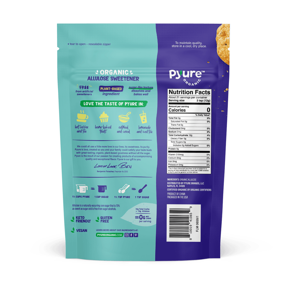 Organic Allulose Sweetener – Pyure