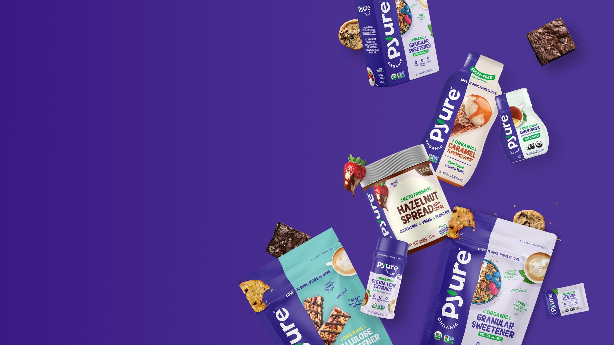 Pyure Organic Brand | Sweeteners, Sugar-free baking mixes and Syrups