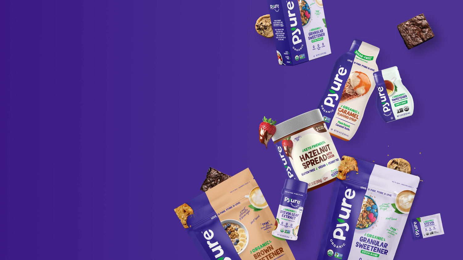 Pyure Organic Brand | Sweeteners, Sugar-free baking mixes and Syrups